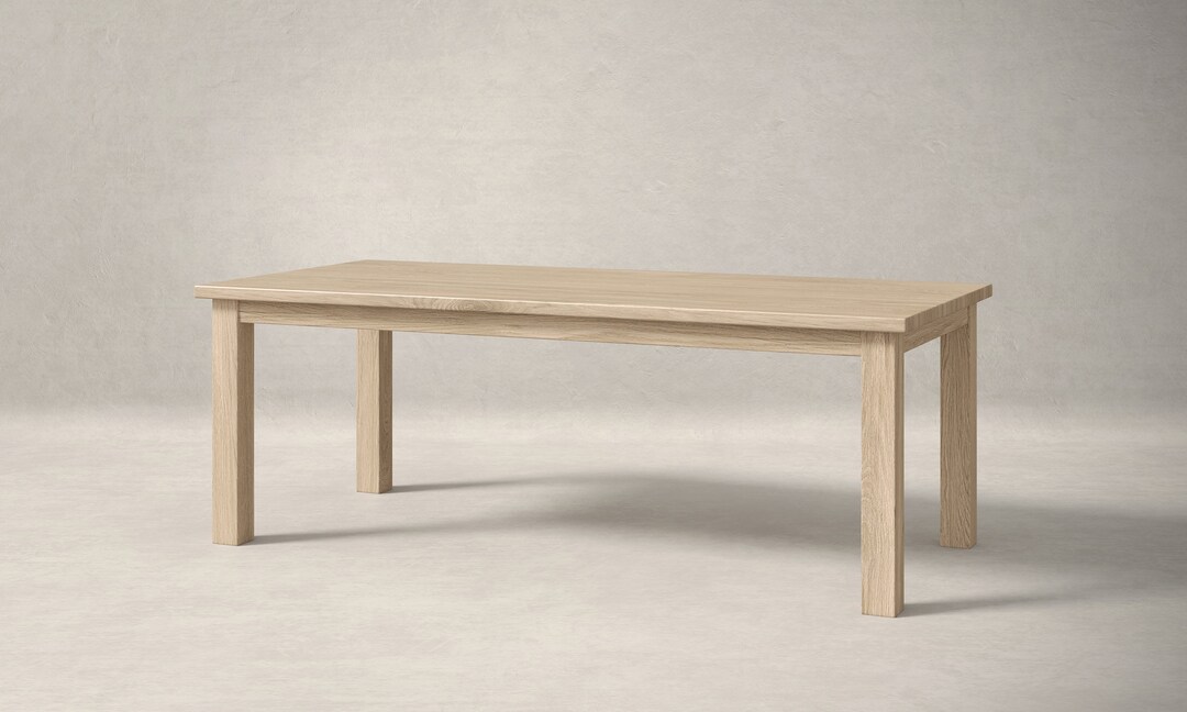 Solid White Oak Dining Table, Modern Farmhouse Style - Etsy