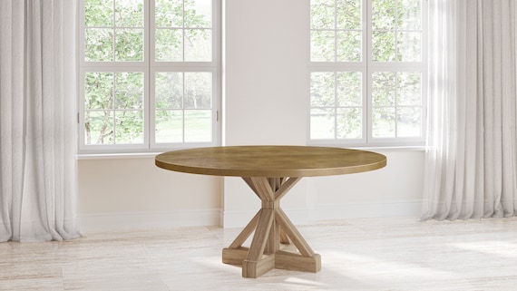 Brass pedestal dining table store