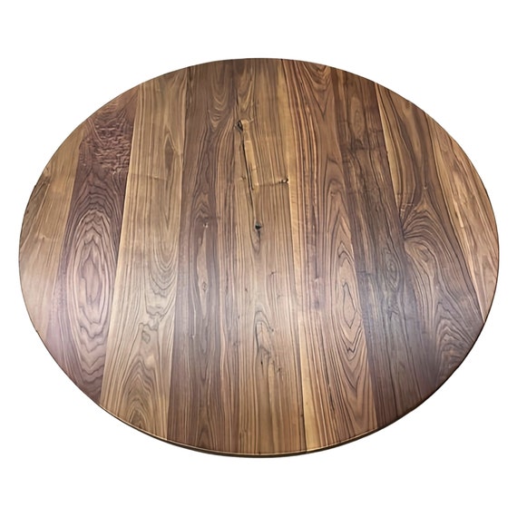 Round Black Walnut Wood Table Top Solid Black Walnut Wood Round Walnut Table Tops Etsy