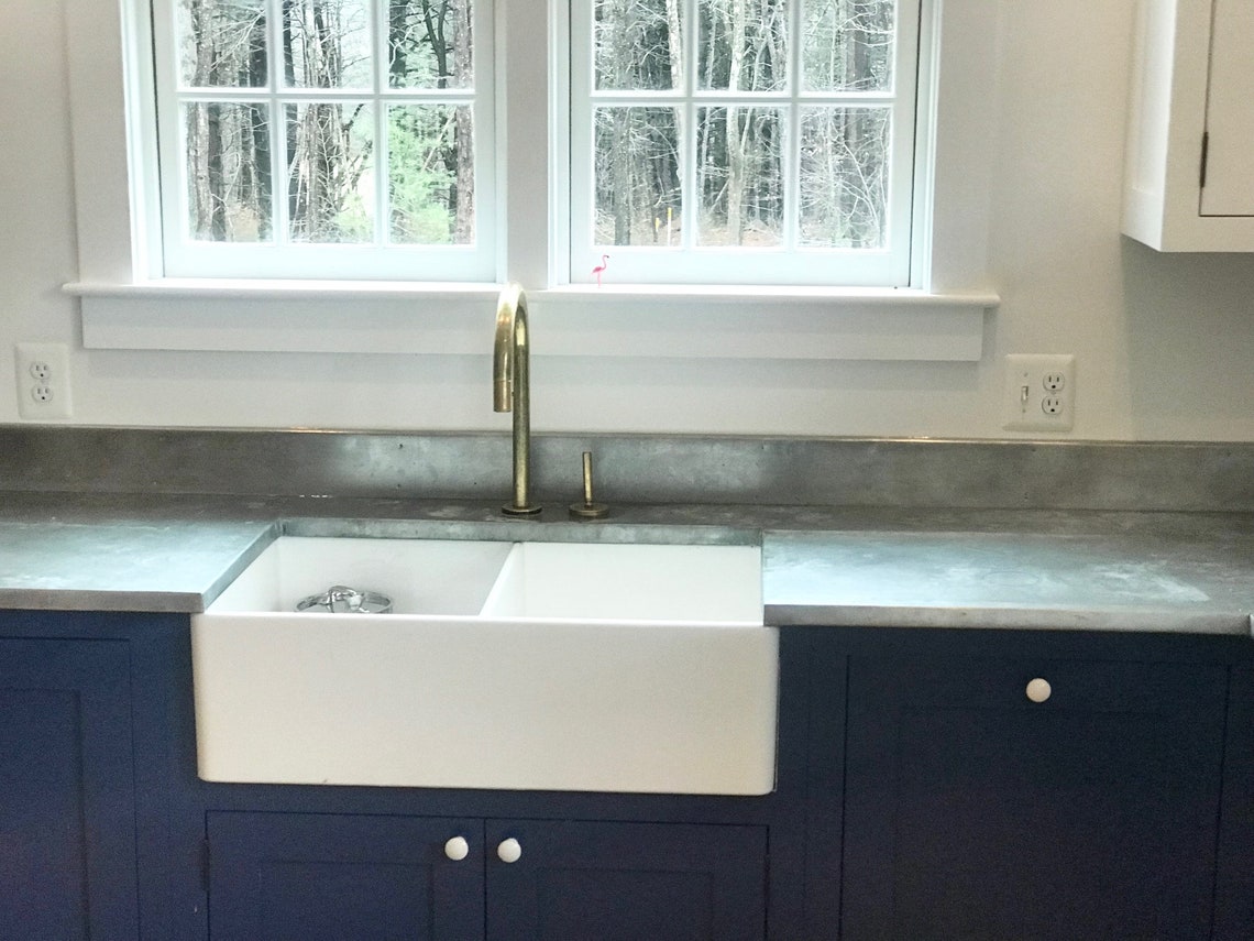 Custom Zinc Kitchen Countertop, Metal Bar Top - Etsy