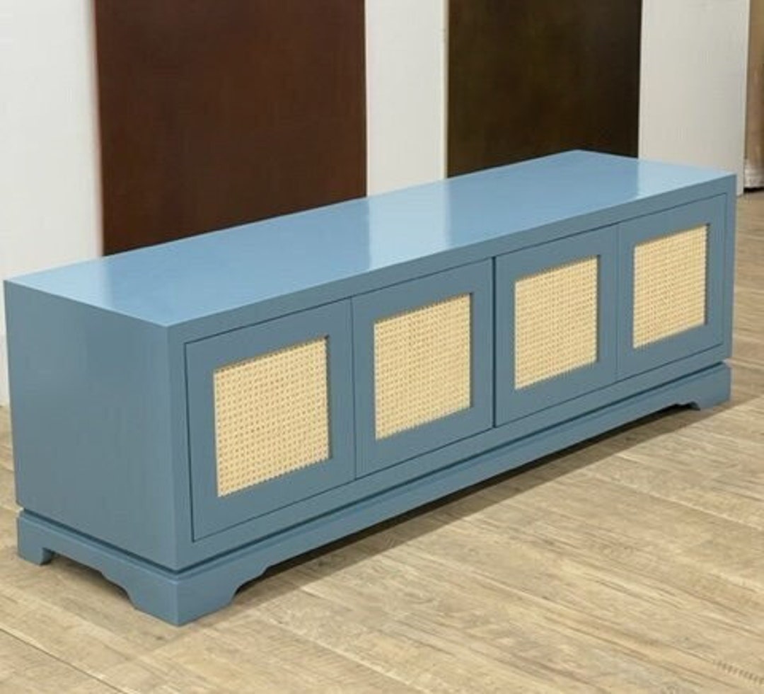 Media Center Console Table, Low Profile Media Cabinet - Etsy