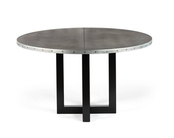 Round Zinc Dining Table - Etsy