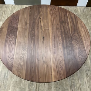 Round Black Walnut Dining Table, Solid Pedestal Base, 'jasper' Design ...
