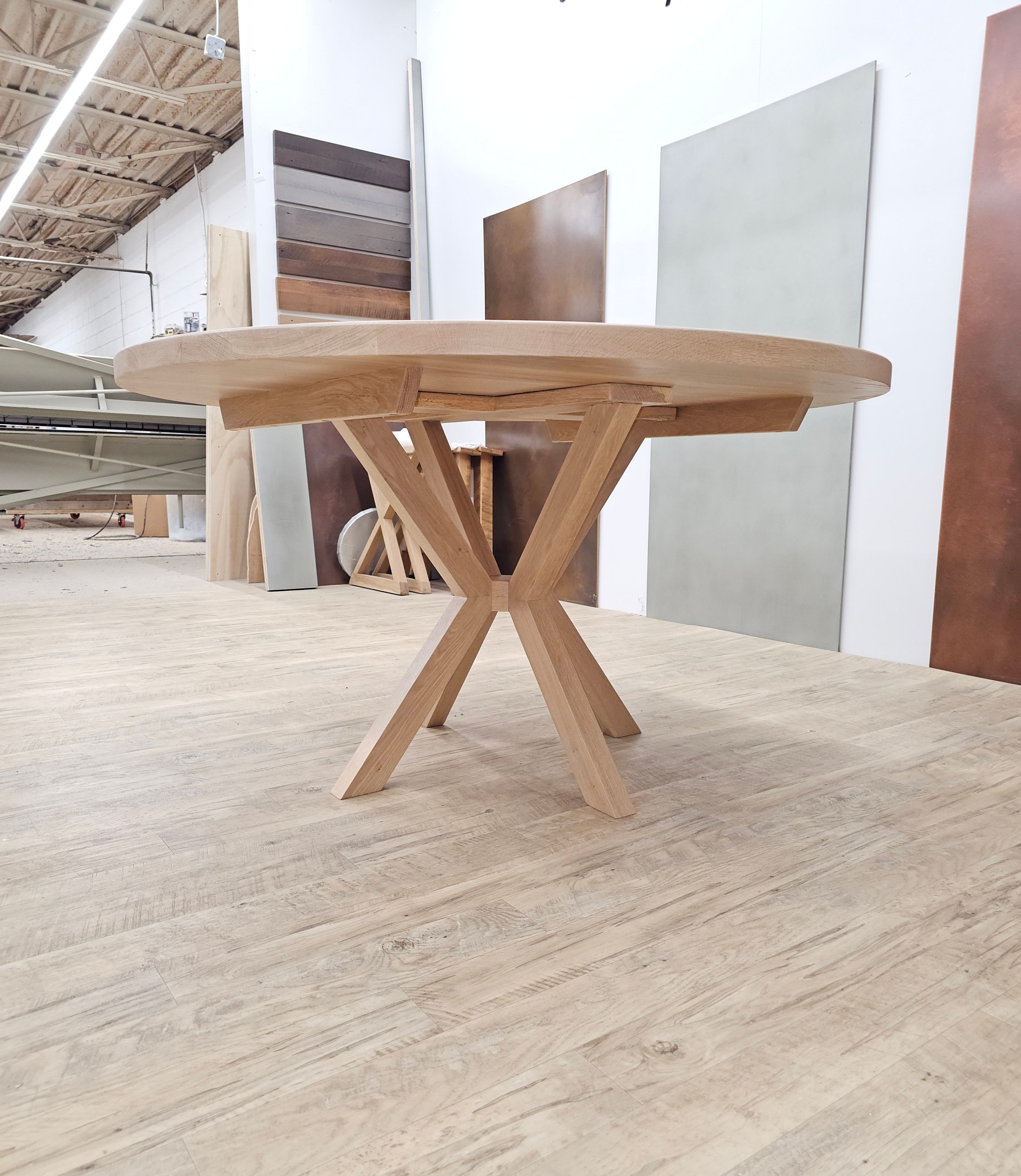 Round White Oak Dining Table Round Bleached Oak Dining Table Bleach Oak Round Modern Dining Table Round Pedestal Dining Table Etsy
