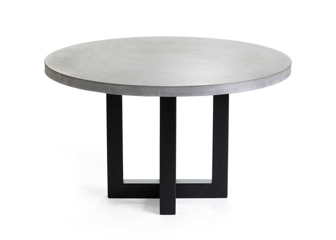 Winston Round Concrete Top Dining Table Concrete Table Concrete Dining ...