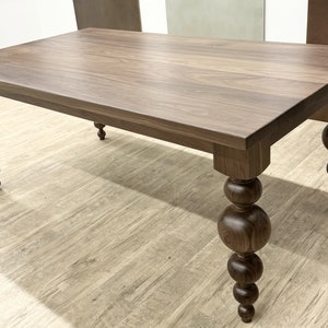 Black Walnut Dining Table, Four Legged Table - Etsy