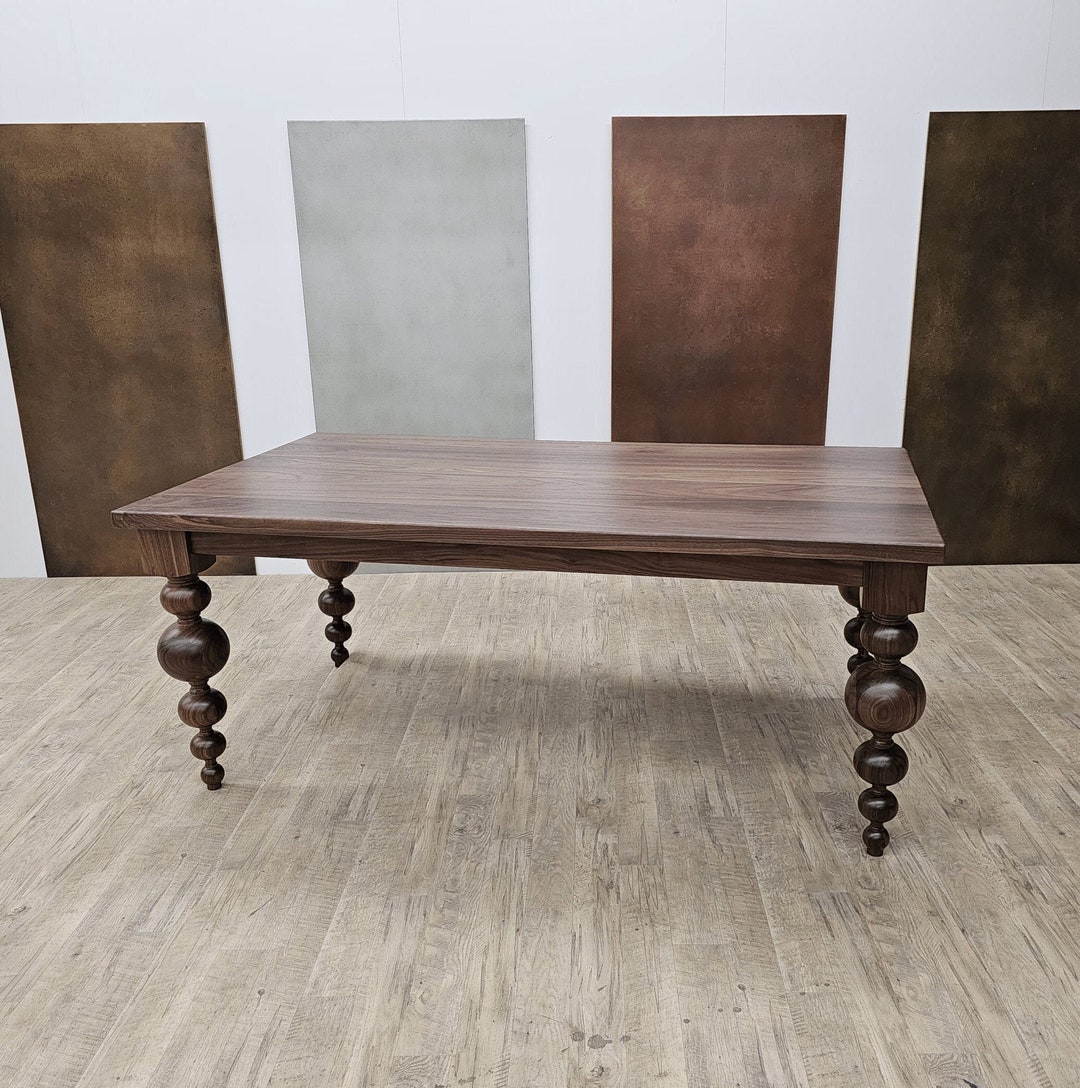 Black Walnut Dining Table, Four Legged Table - Etsy