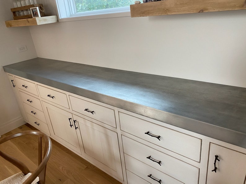 Custom Zinc Kitchen Countertop, Metal Bar Top - Etsy