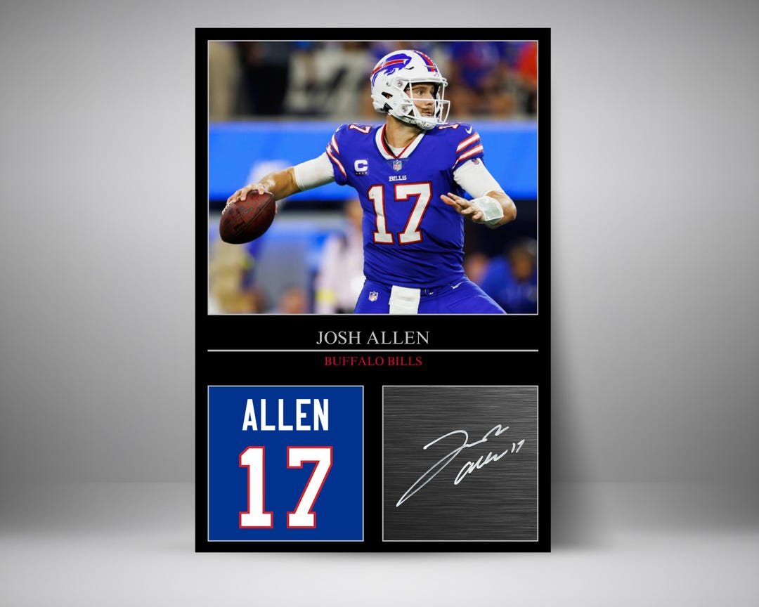 Josh Allen Digital Poster | Printable Wall Art | Buffalo Bills Fan Gift ...