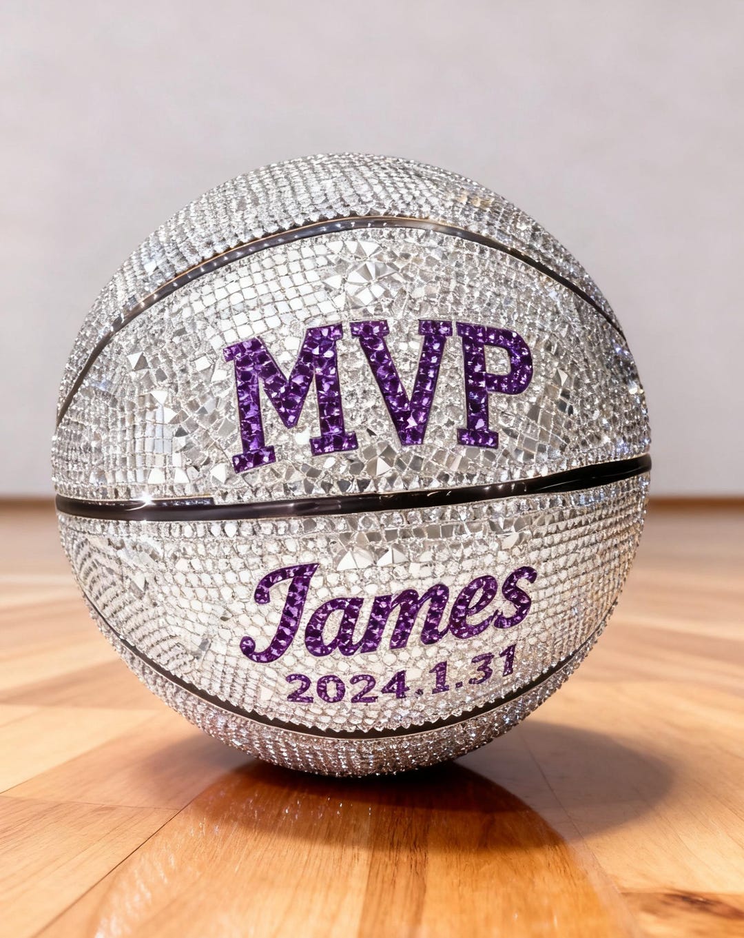 Custom Rhinestone Basketball, Handmade Bling Sport Decor - Etsy