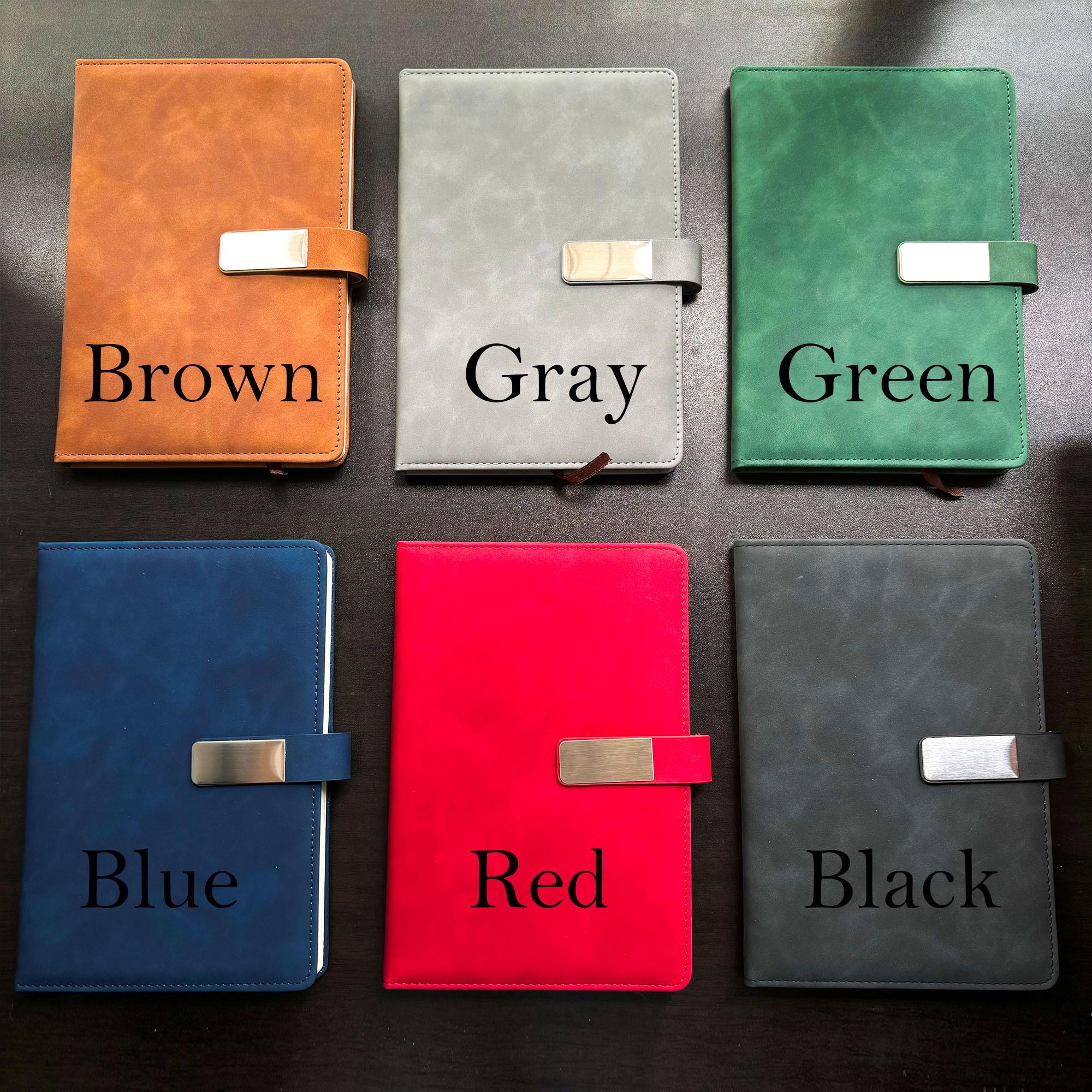 Personalized Vegan Leather A5 Notebook Gift Set: Engraved Journal & Pen ...