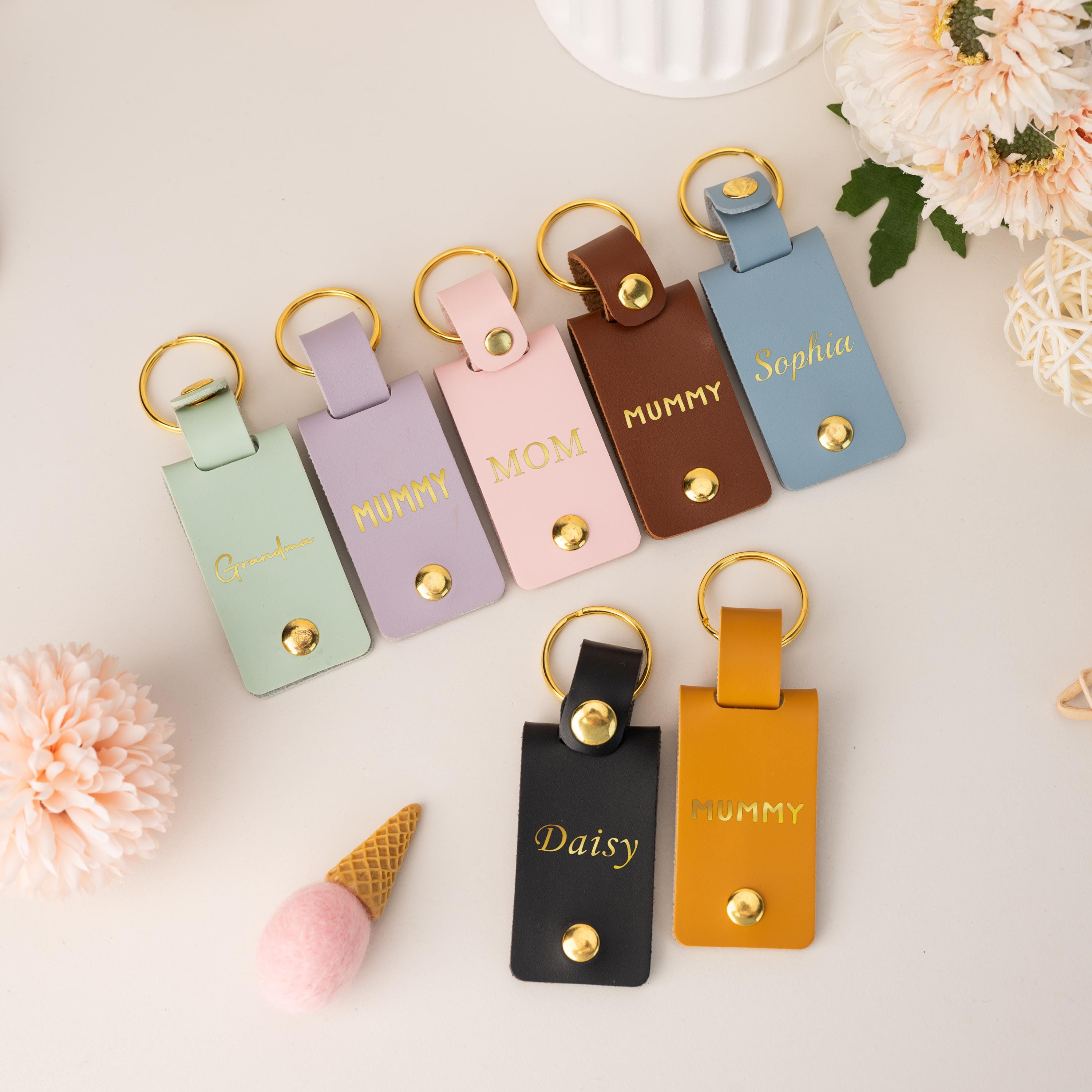 Custom Photo Leather Keychain: Metal Tag With Picture, Personalized ...