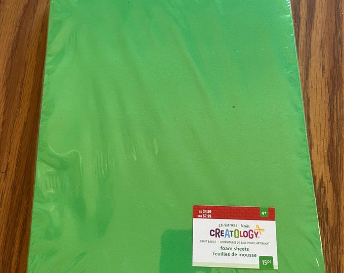 15 PC Green Foam Sheets, Crafts Supplies - Etsy