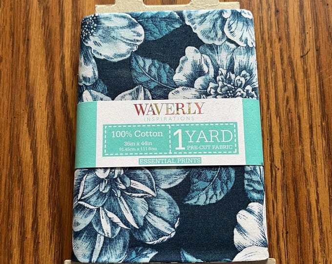 Waverly Inspirations Navy Blue One Yard Fabric Cut, Quilting - Etsy