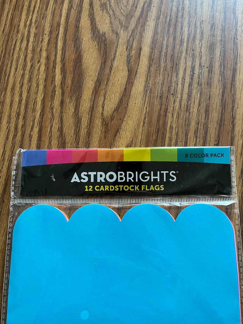 Astrobrights 12 Cardstock Flags - Etsy