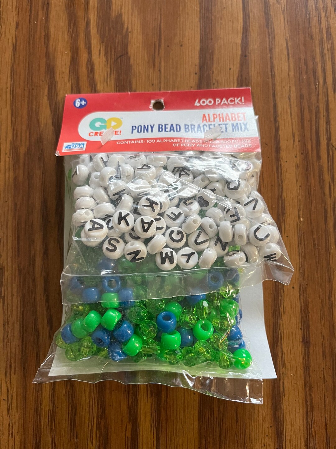 Alphabet Pony Bead Bracelet Mix, Blue and Green - Etsy