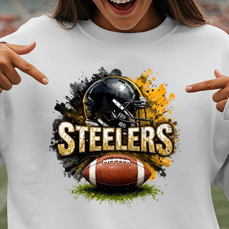 Steelers Football Sublimation Clipart PNG: Use for T-shirt, Stickers ...
