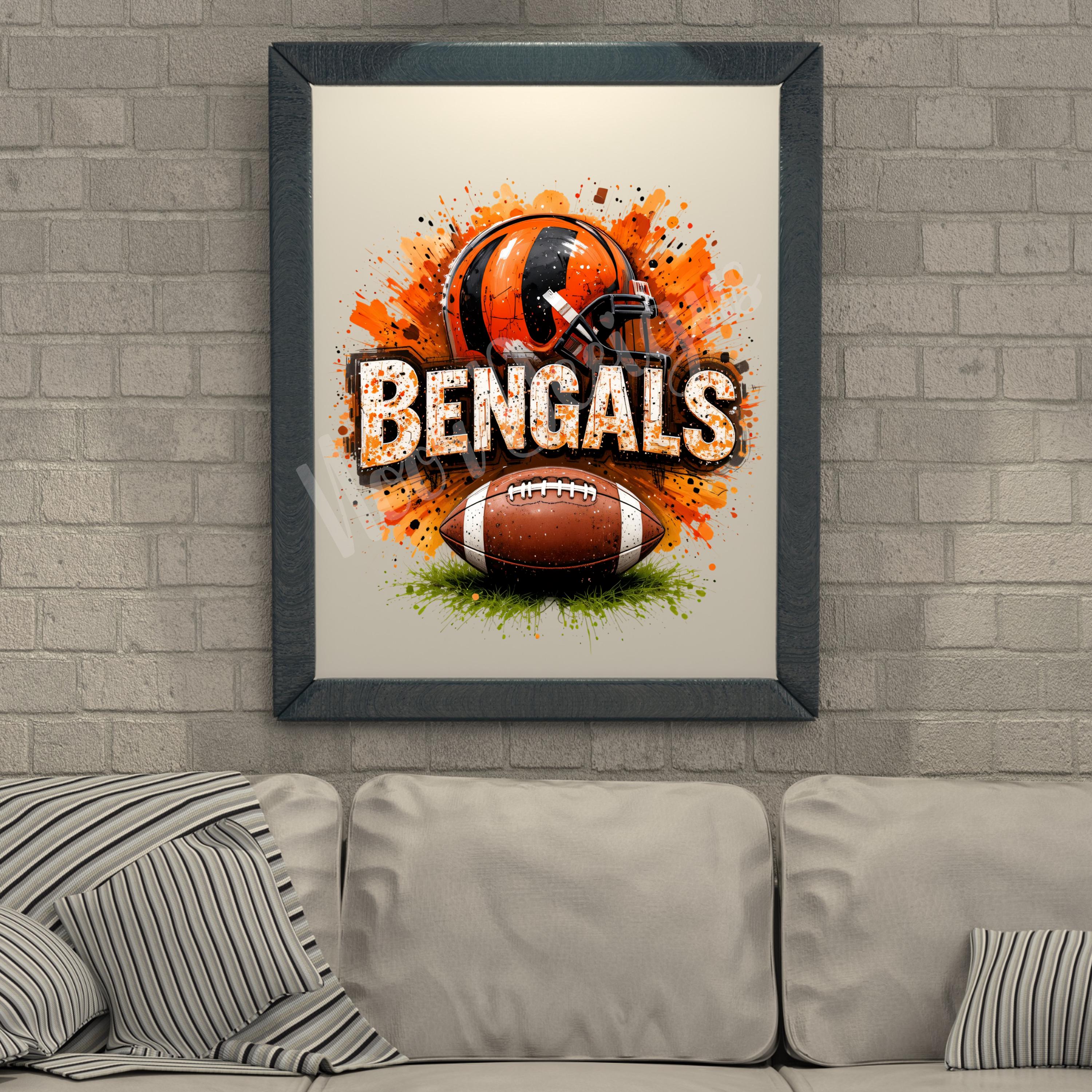 Bengals Football Sublimation Clipart PNG: Use for T-shirt, Stickers ...