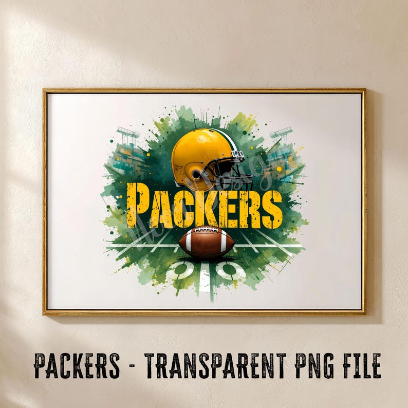 Packers Football Sublimation Clipart PNG: Use for T-shirt, Stickers ...