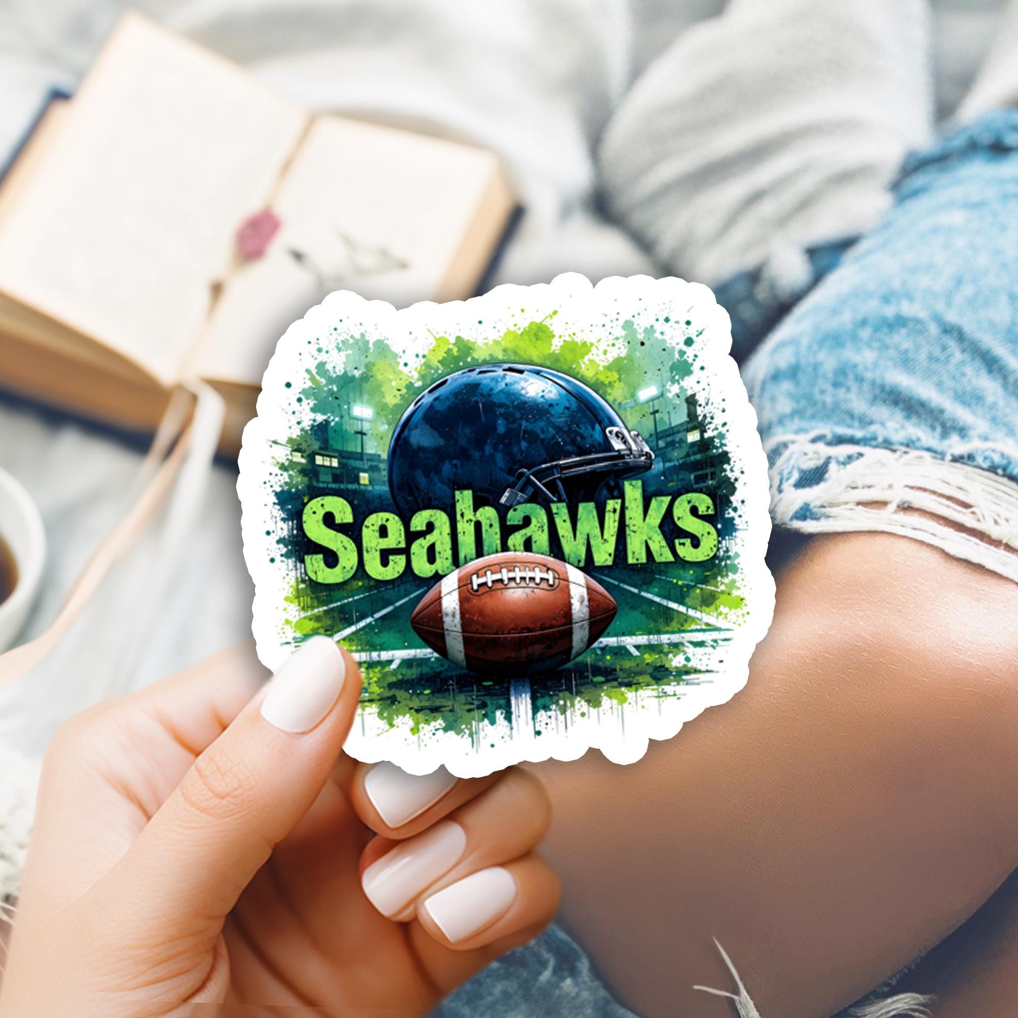 Seahawks Football Sublimation Clipart PNG: Use for T-shirt, Stickers ...