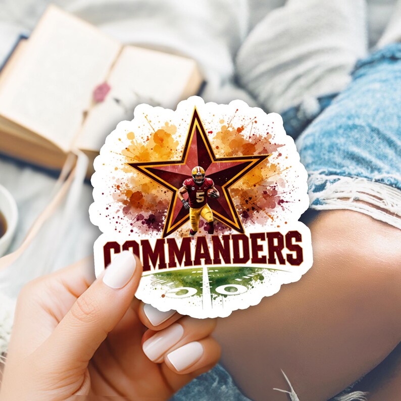 Commanders Football Sublimation Clipart PNG: Use for T-shirt, Stickers ...