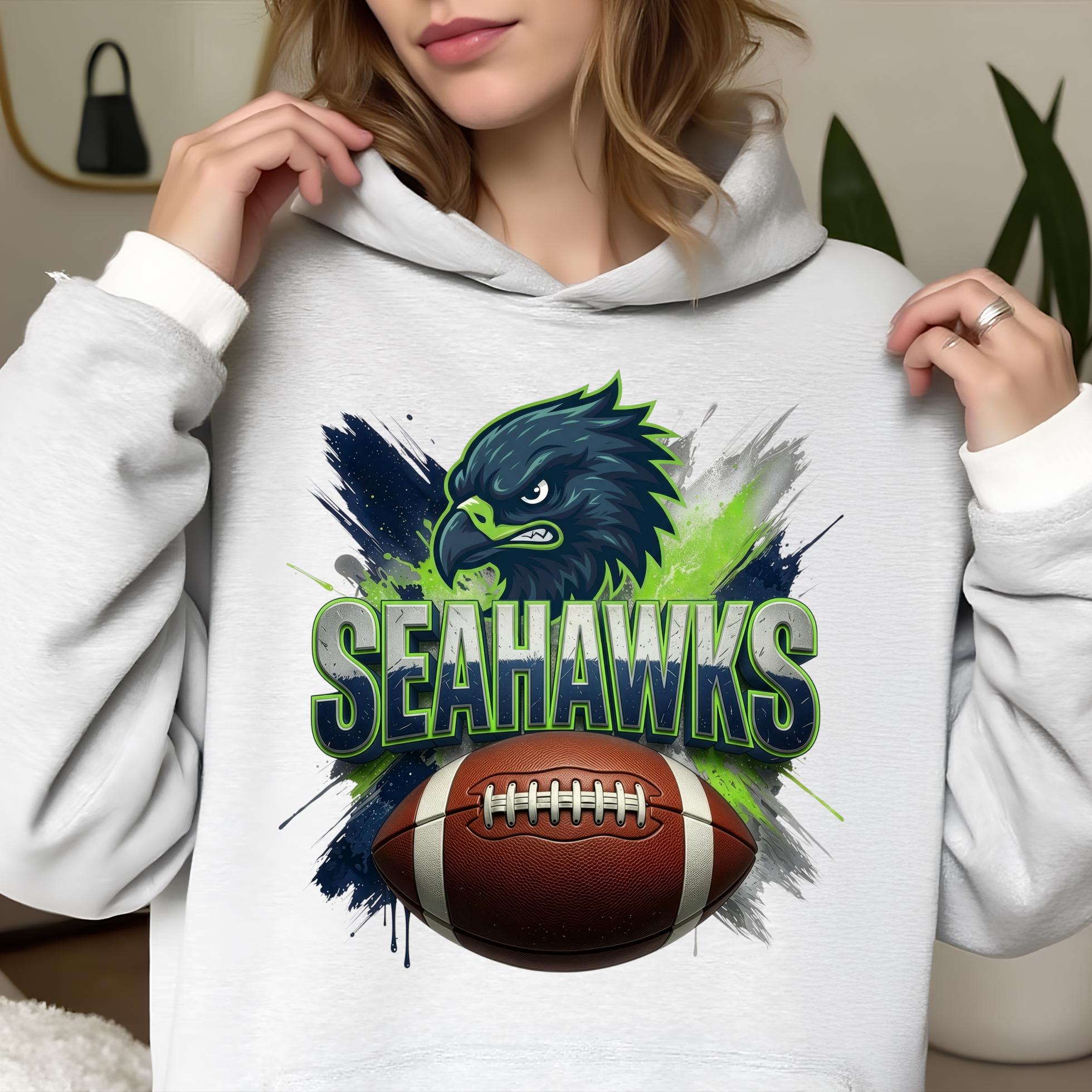 Seahawks Football Sublimation Clipart PNG: Use for T-shirt, Stickers ...