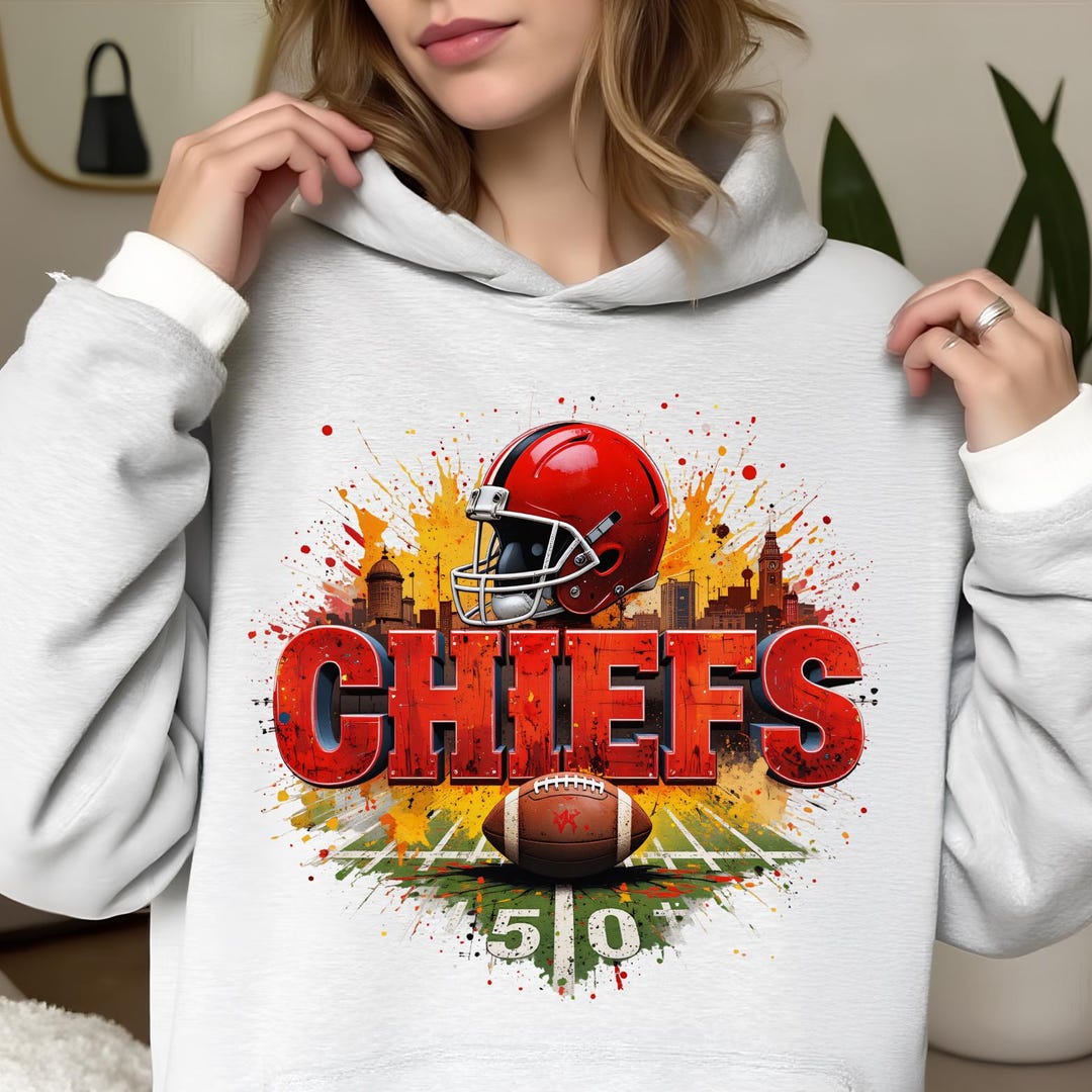 Chiefs Football Sublimation Clipart PNG: Use for T-shirt, Stickers, Mug ...