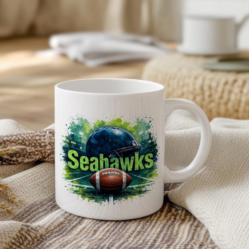 Seahawks Football Sublimation Clipart PNG: Use for T-shirt, Stickers ...
