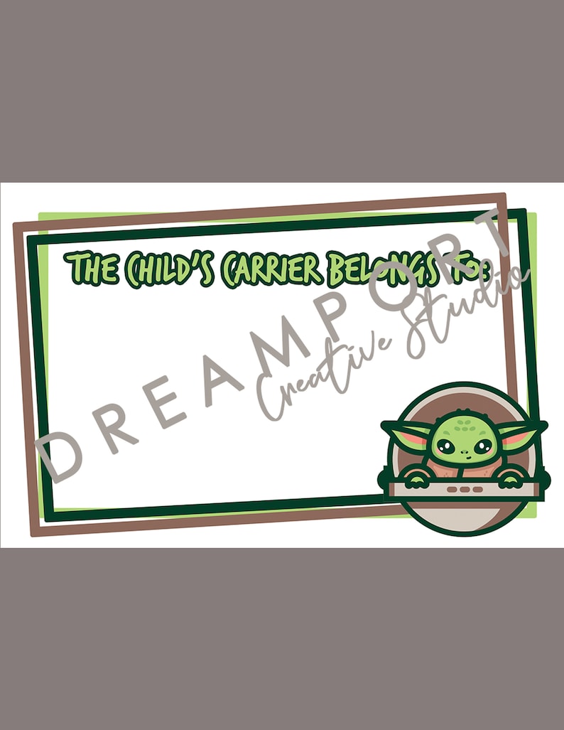 The CHILD / BABY YODA / Mandalorian Stroller Sign / Printable - Etsy ...