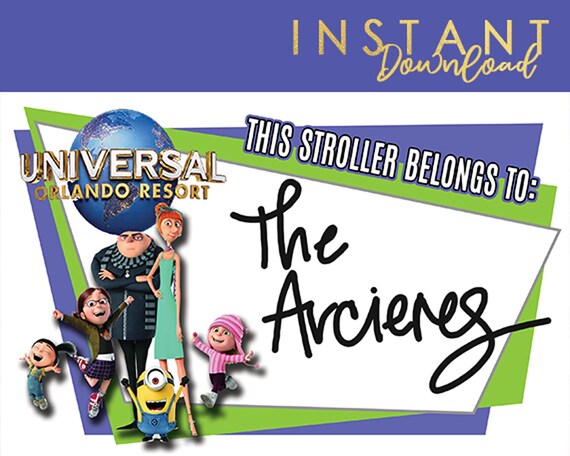 UNIVERSAL STUDIOS ORLANDO Despicable Me Stroller Sign Etsy UK universal-studios-orlando-despicable-me-stroller-sign-etsy-uk