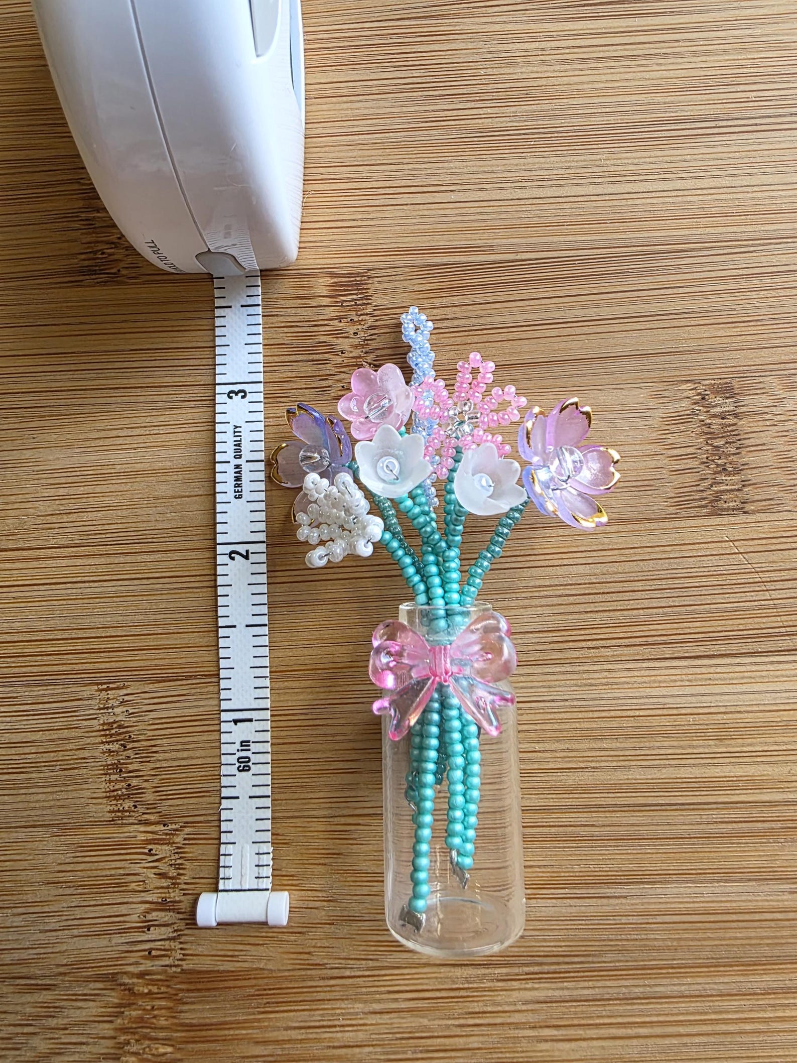 Seed Bead Flower Magnet – Handmade Beaded Magnet for Fridge, Locker ...