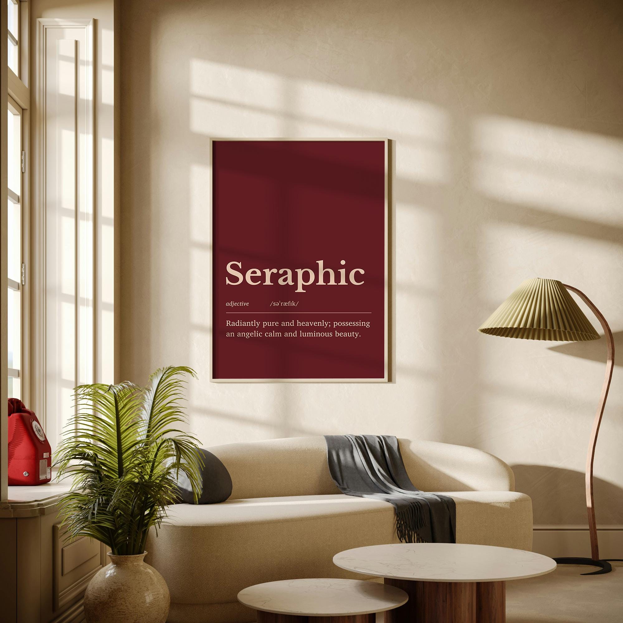 Seraphic Definition Print | Rare English Word Wall Art | Digital ...