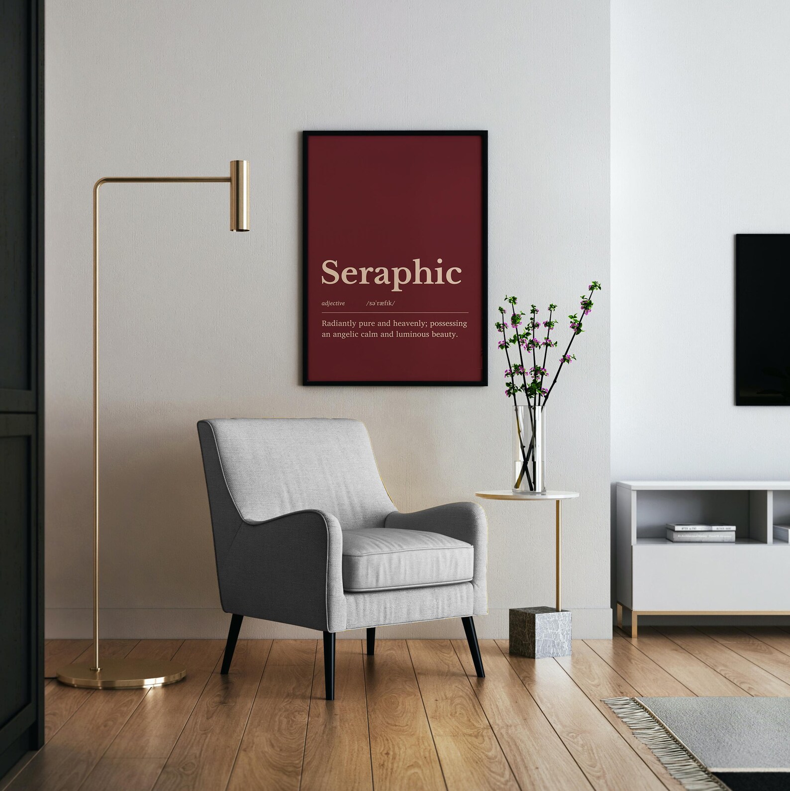 Seraphic Definition Print | Rare English Word Wall Art | Digital ...