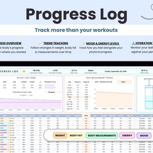 Workout Planner Google Sheets Exercise Tracker Spreadsheet Gym ...
