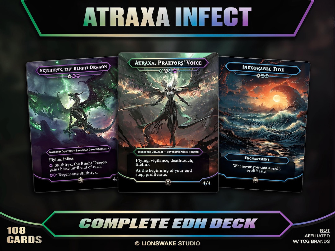 Atraxa Infect EDH Deck | 108 Custom Cards | Full-art Commander Proxies ...