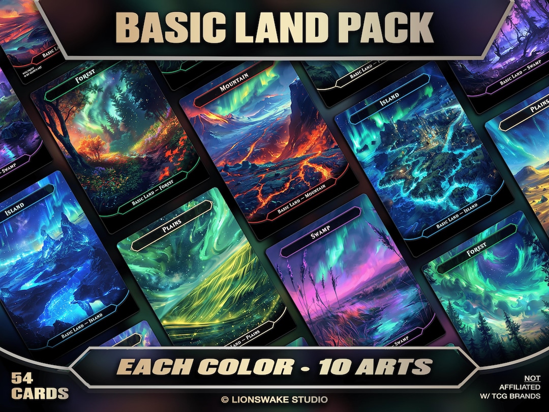 EDH Basic Land Pack | 54 Full-art Proxies for Your Commander Decks - Etsy