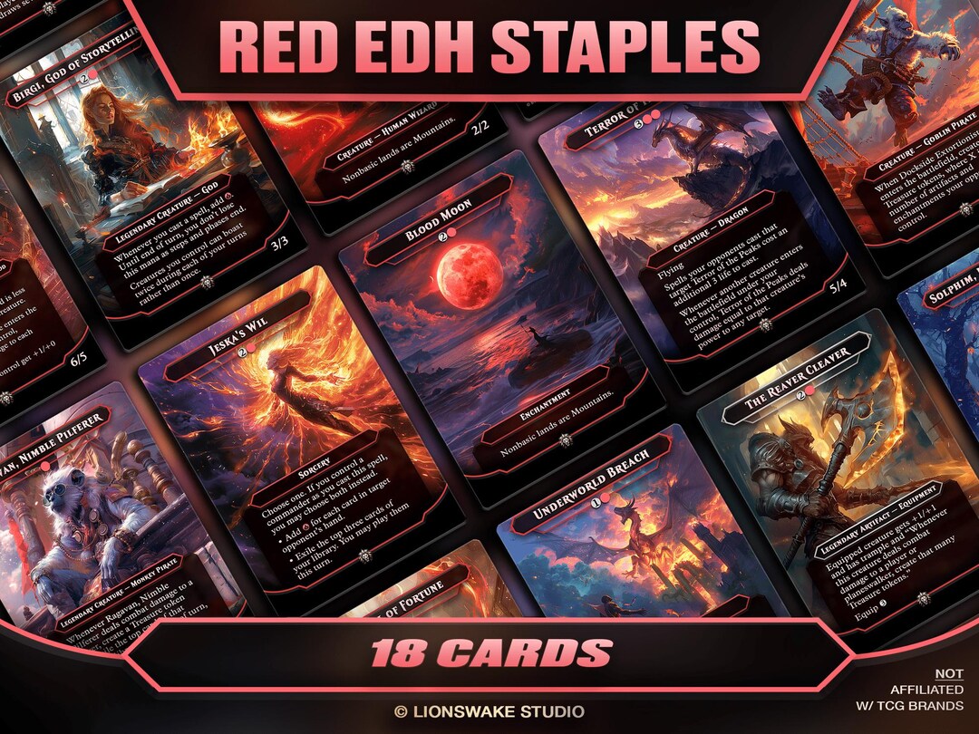 EDH Red Staples: 18 Custom Full-art Commander Cards - Etsy
