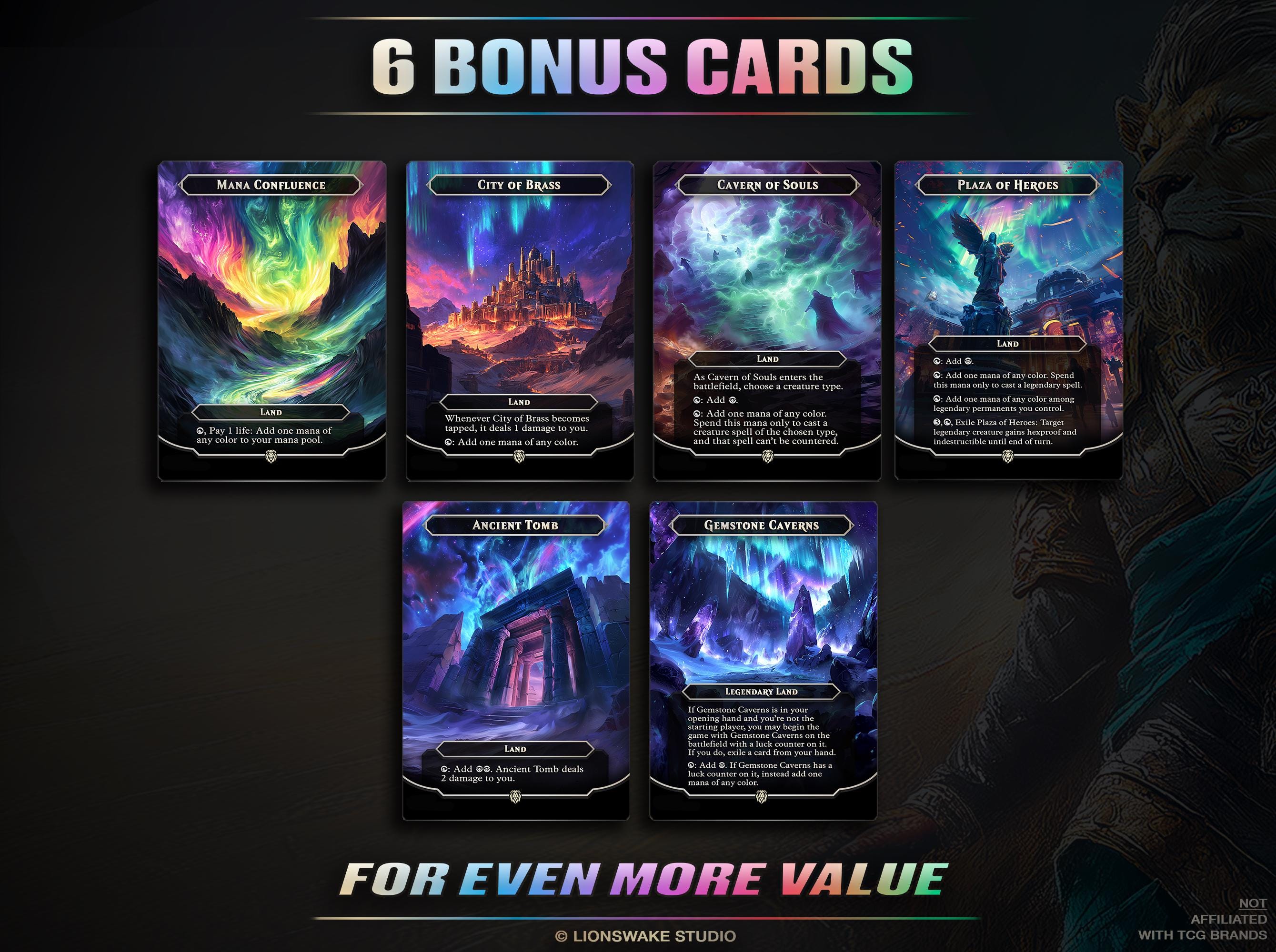 EDH Land Pack | Dual Fetch Shock Proxies With 6 Bonus Cards | for ...