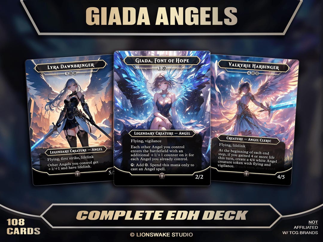 Giada Angel EDH Deck (anime Waifu) | 108 Custom Cards | Full-art ...