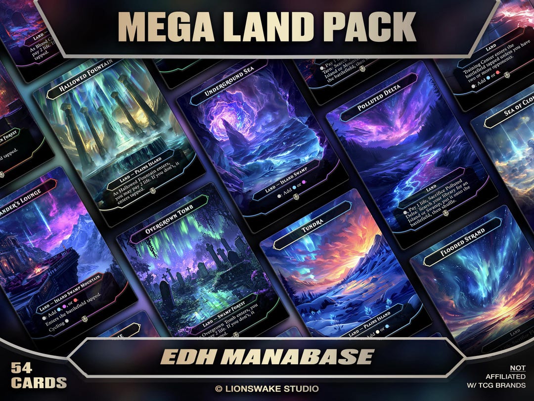 EDH Mega Land Pack | 54 Full-art Proxies for Your Commander Decks - Etsy