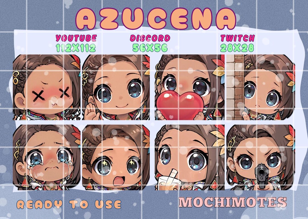 Tekken 8 Azucena Emote Set | Cute Azucena Twitch & Discord Emotes ...