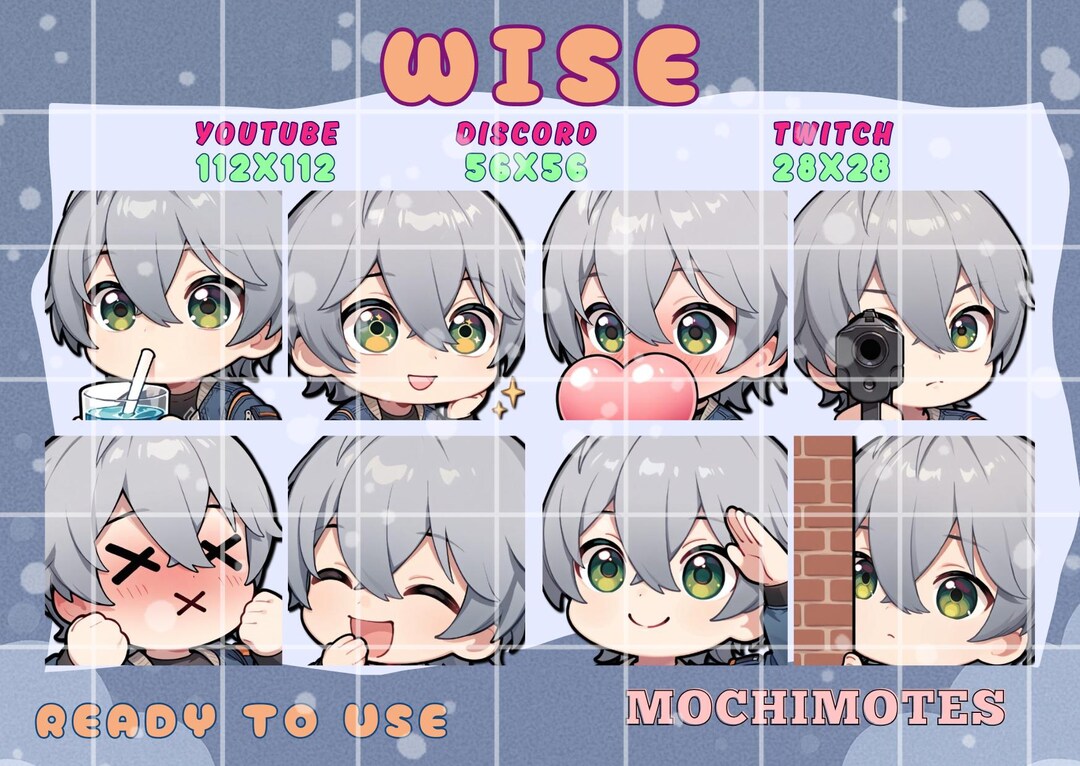 Zenless Zone Zero Wise Emote Set | Cute ZZZ Wise Twitch & Discord Emote ...