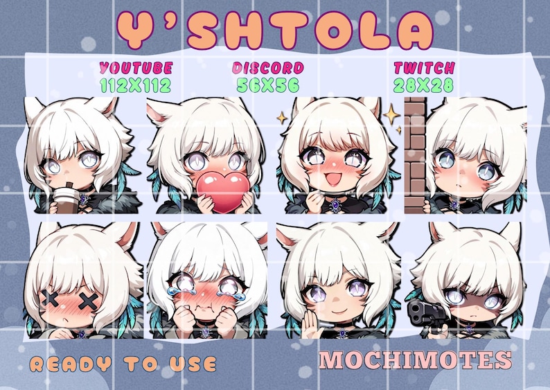Final Fantasy XIV Y'shtola Rhul Emote Set | FF 14 Y'shtola Twitch ...