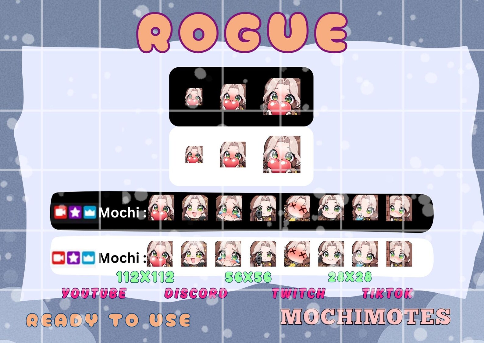 Rivals Rogue Emote Set | Cute Marv Rival Rogue Twitch & Discord Emote ...
