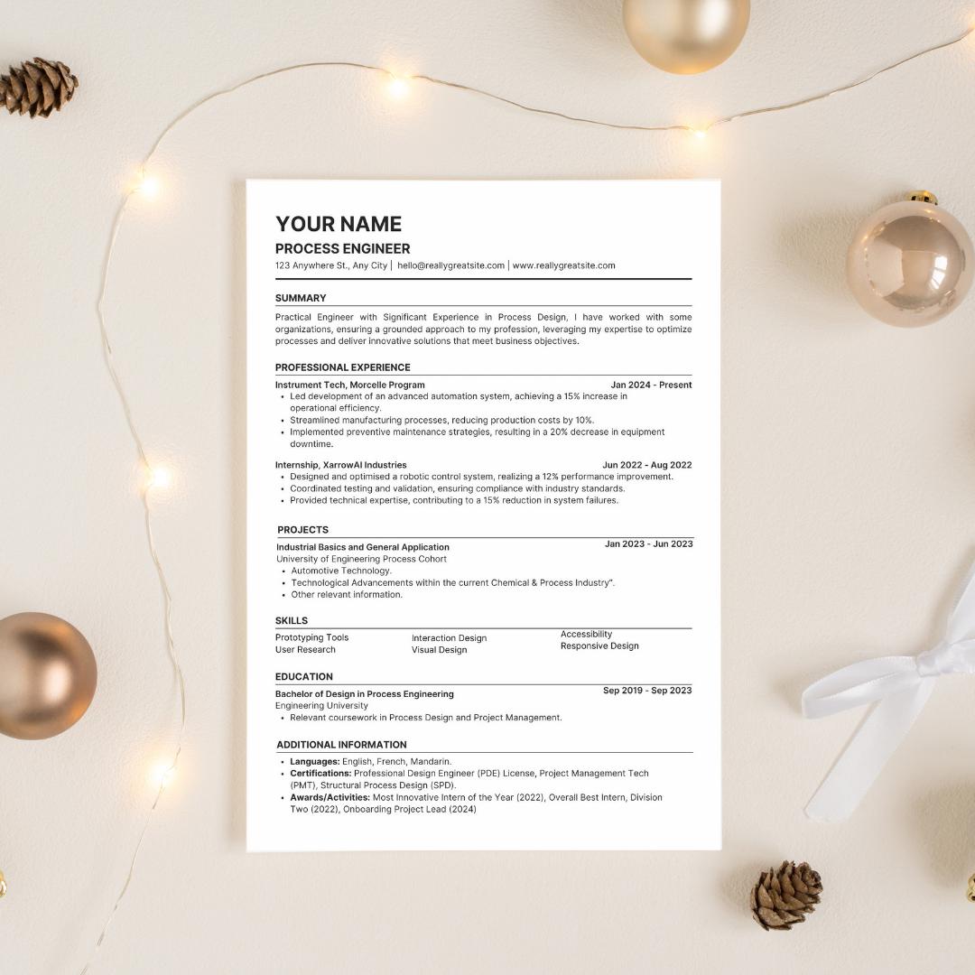 Editable Resume Template Canva: Professional CV Design (digital ...