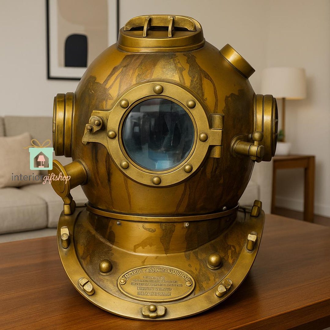 Antique Finish Commando Diving Helmet-u.s. Navy Mark V Standard Diving ...
