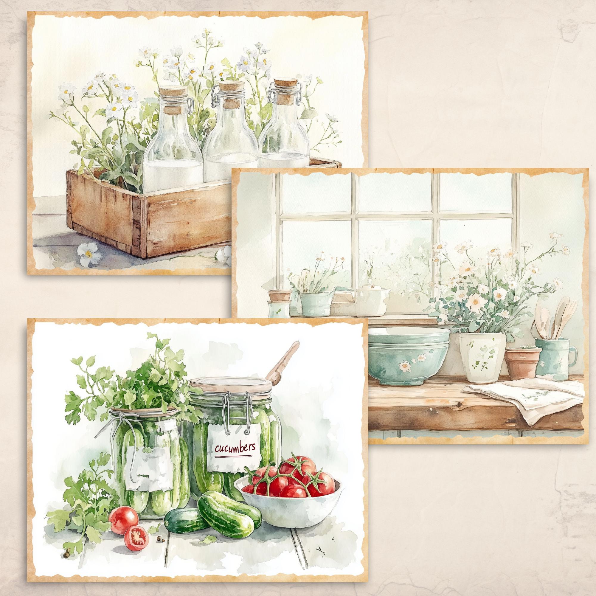 Country Kitchen Junk Journal Pages | Rustic Farmhouse Printable Kit ...