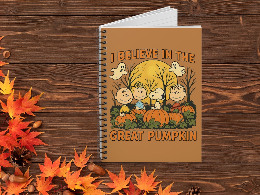 Charlie Brown “it’s the Great Pumpkin” 6x8 Notebook – Halloween, Autumn ...