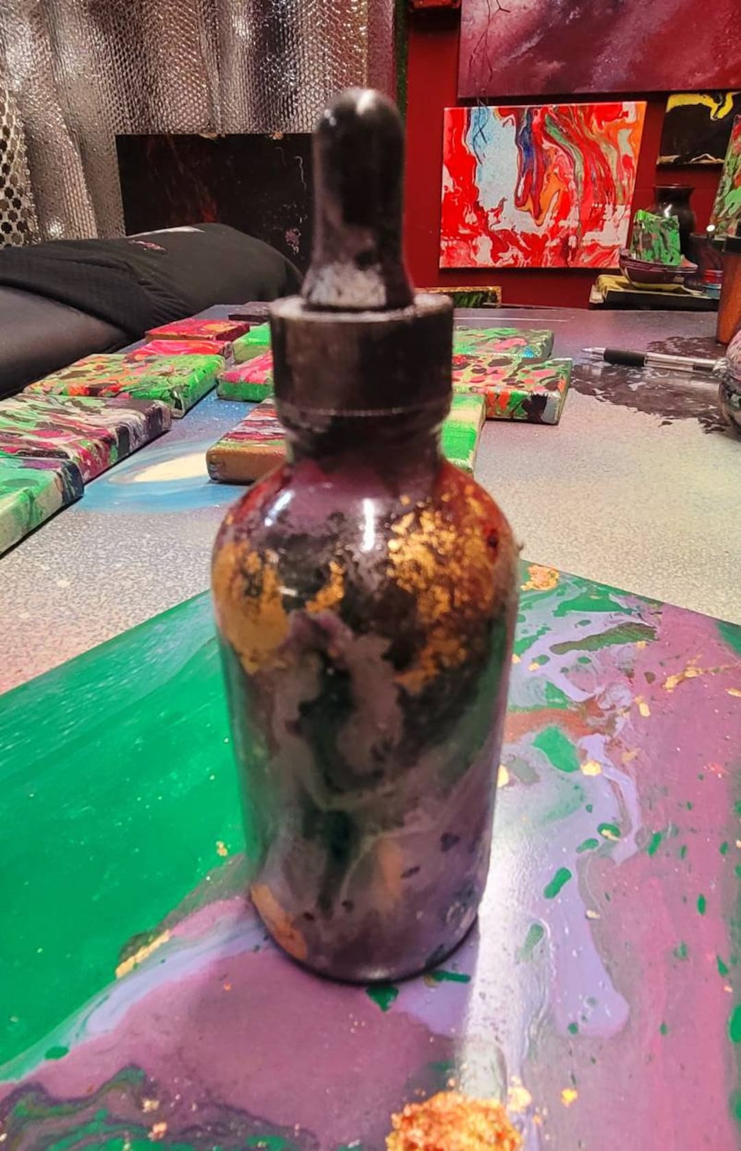 Astro Inspired Art on Repurposed Glass Tenture Bottle - Etsy