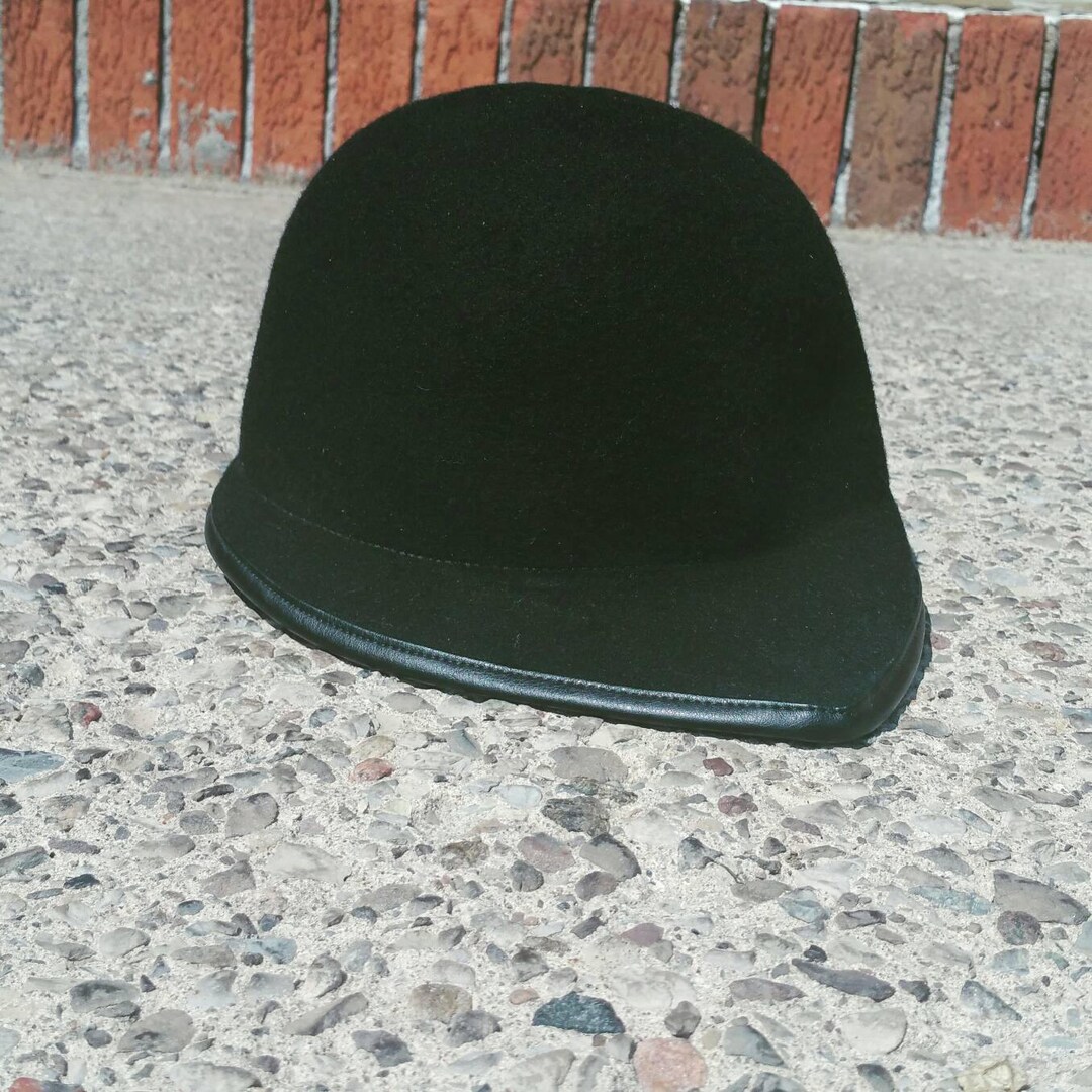 The Bobby Hat in Black With Leather Trim - Etsy